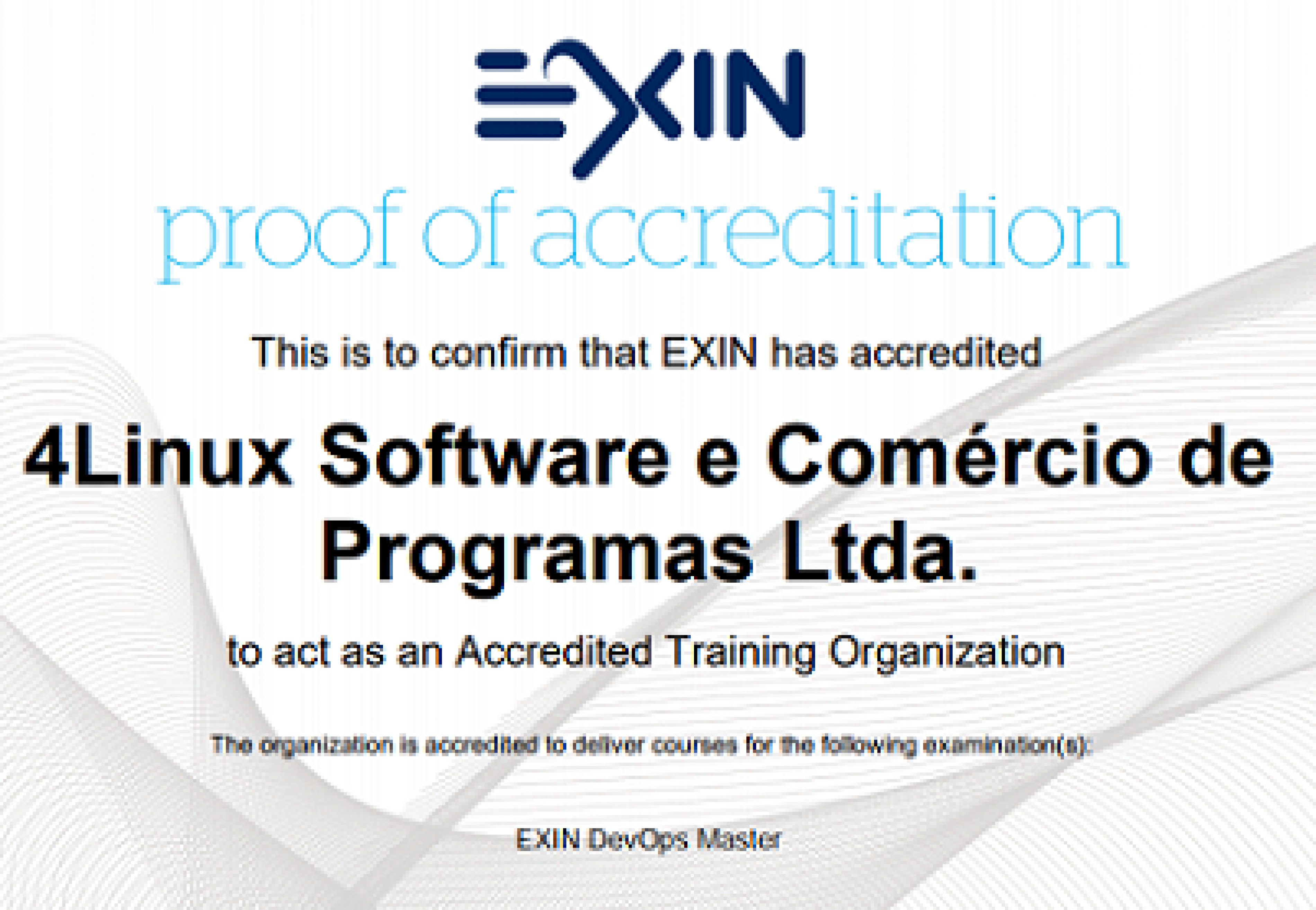 4Linux parceria EXIN - Certificação DEVOPS